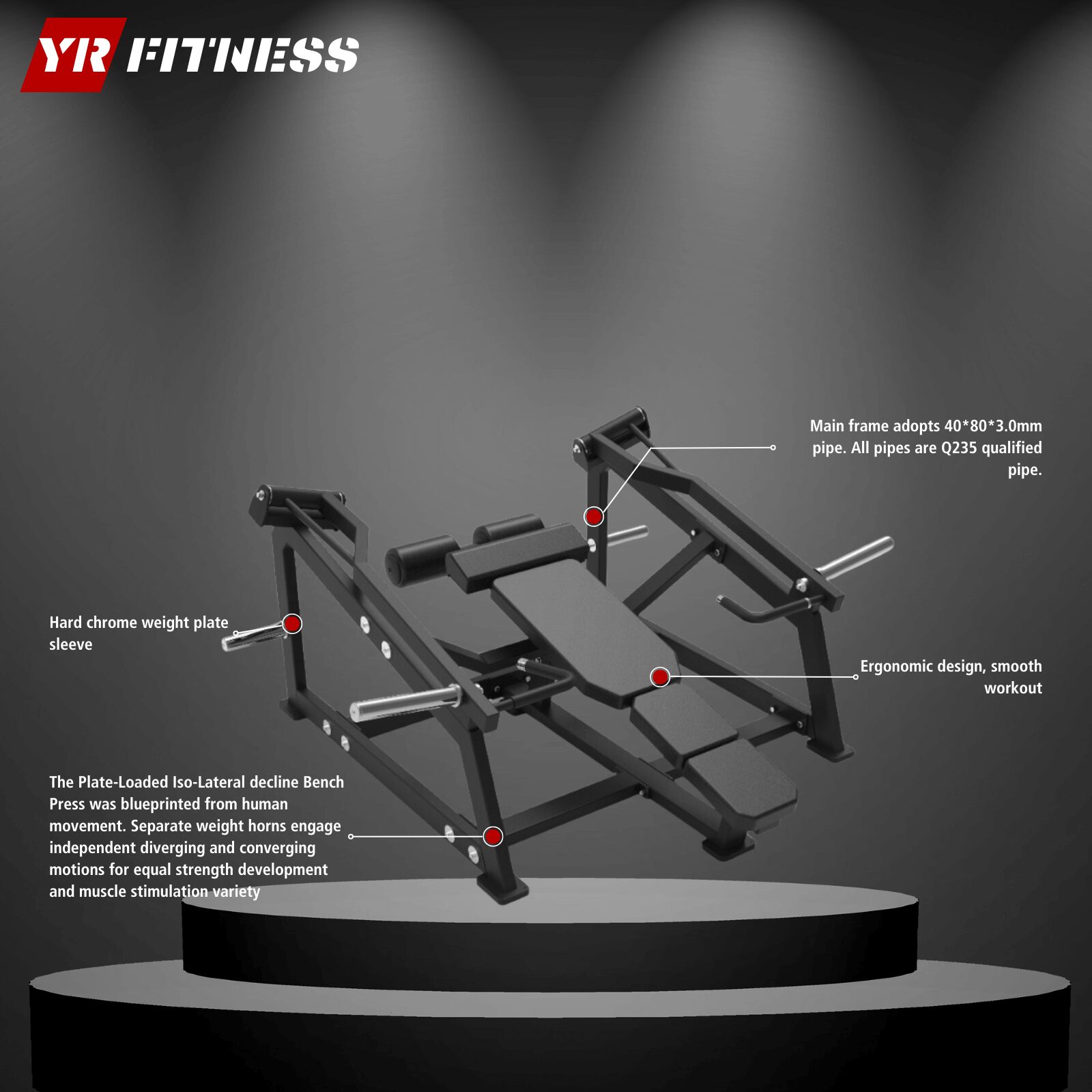 Iso Lateral Decline Bench Press - YR Fitness