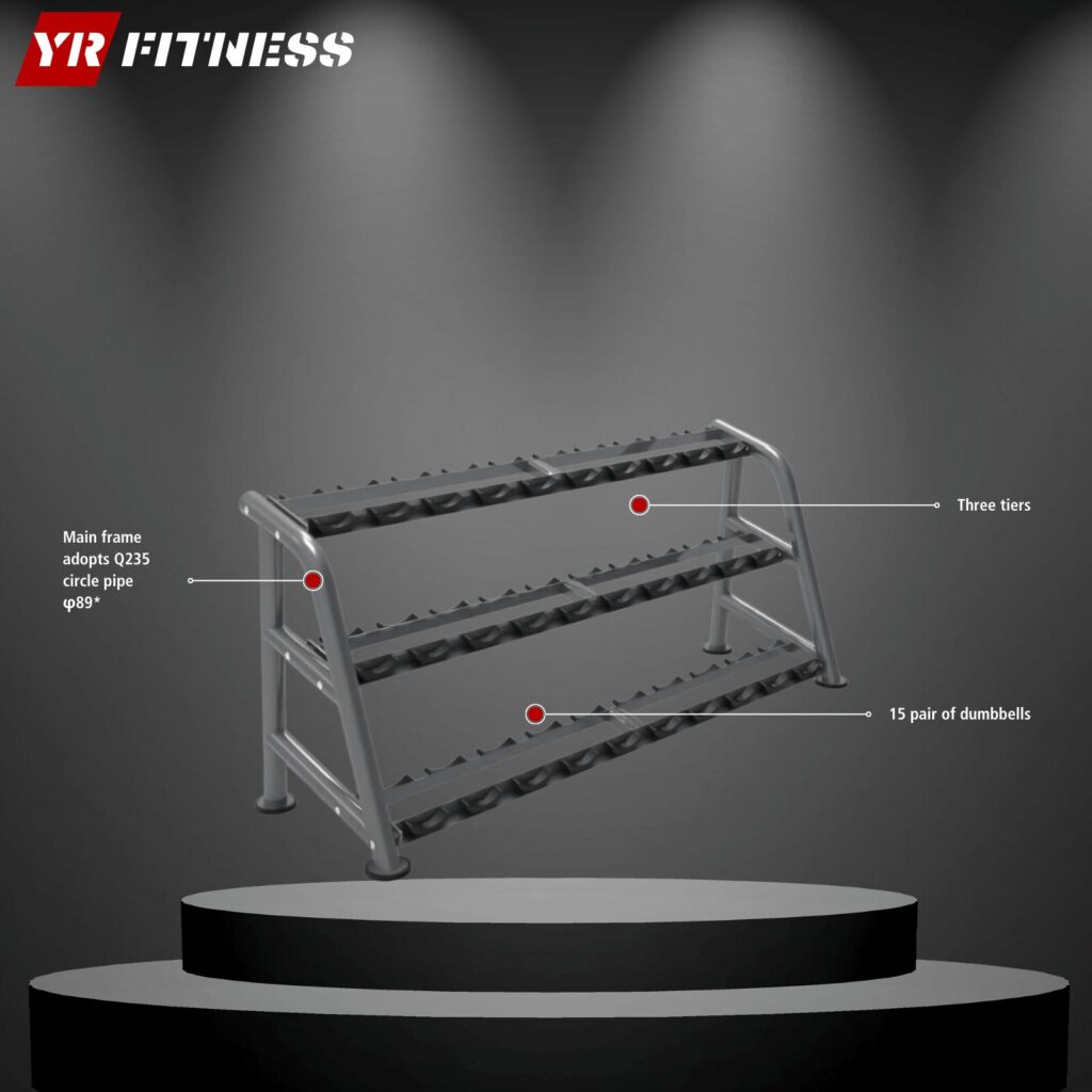 Three Tier Dumbbell Rack - YR Fitness