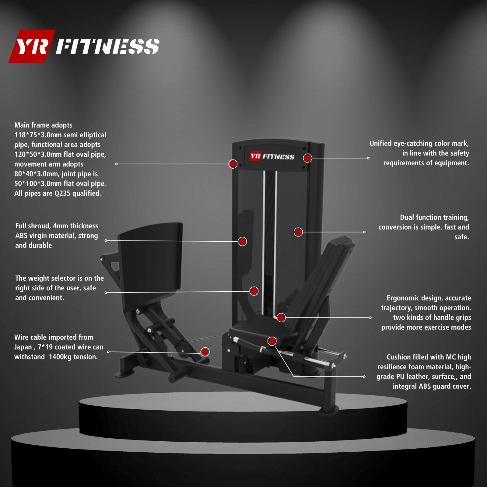 Beinpresse/Wadentraining - YR Fitness